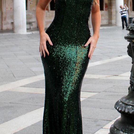 Sequin Sexy Backless Prom Dress V Neck Prom Dress Sparkle Prom Dress
